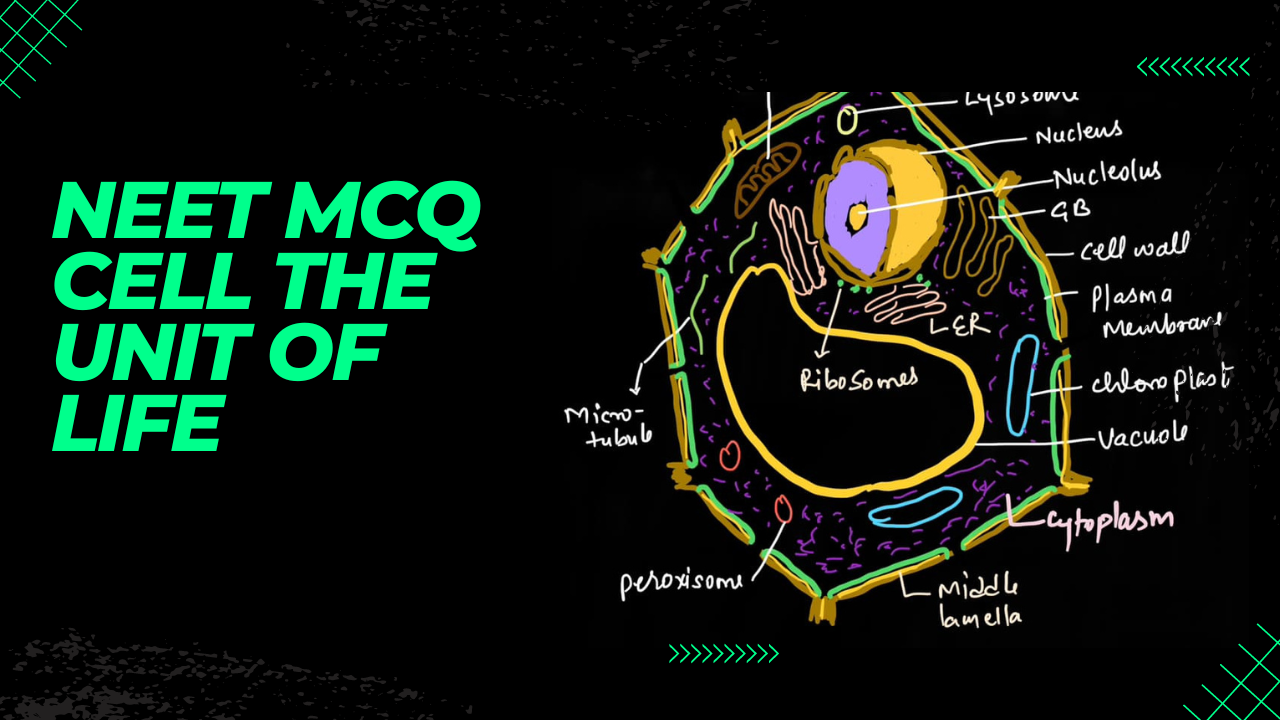 Cell the Unit of Life NEET Questions for 2025 - KashiBiology